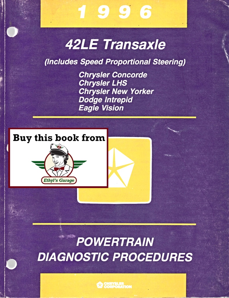 1996 Mopar 42LE Automatic Transaxle Powertrain Diagnostic Manual